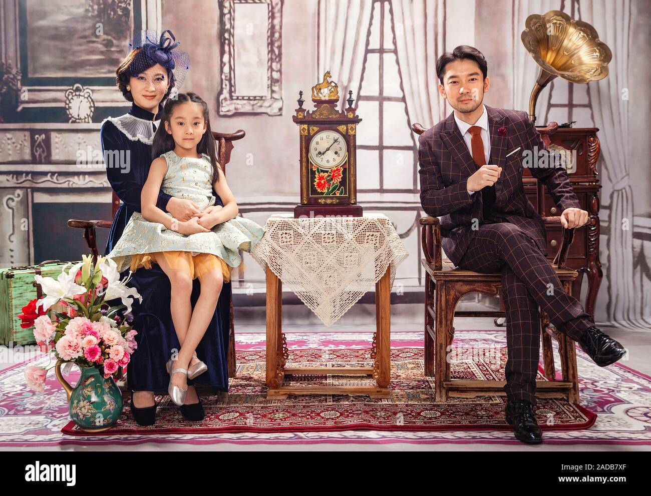 Retro family photos Stock Photo - Alamy