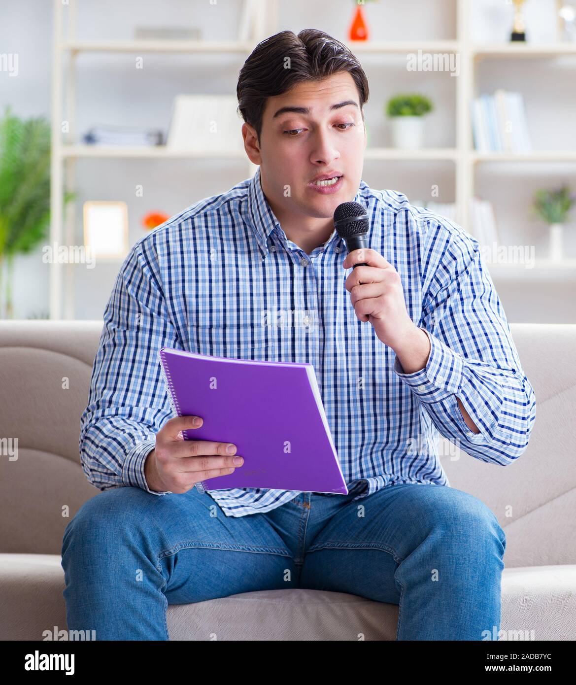 Boy singing loud hi-res stock photography and images - Alamy