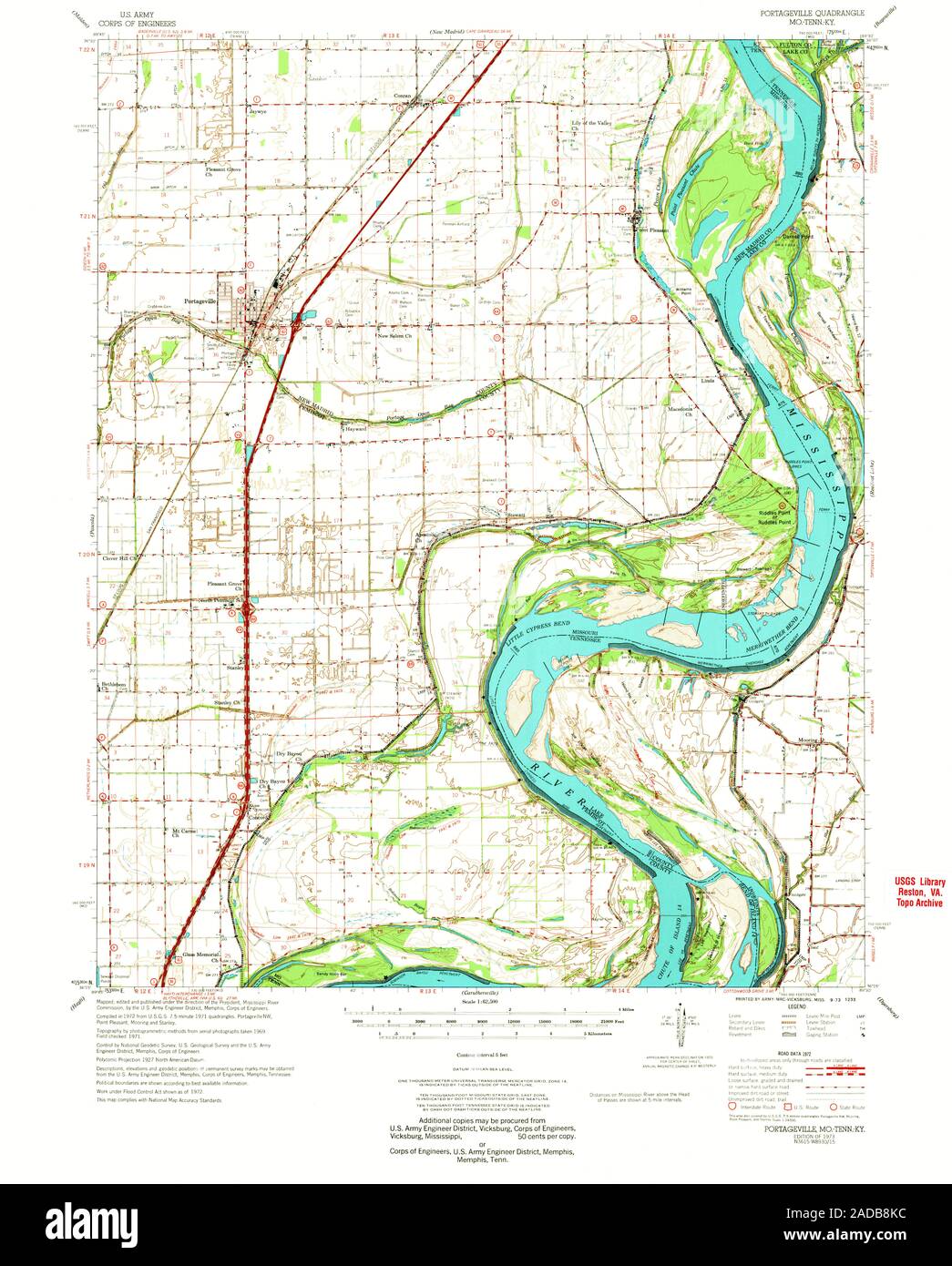 Portageville map hi-res stock photography and images - Alamy