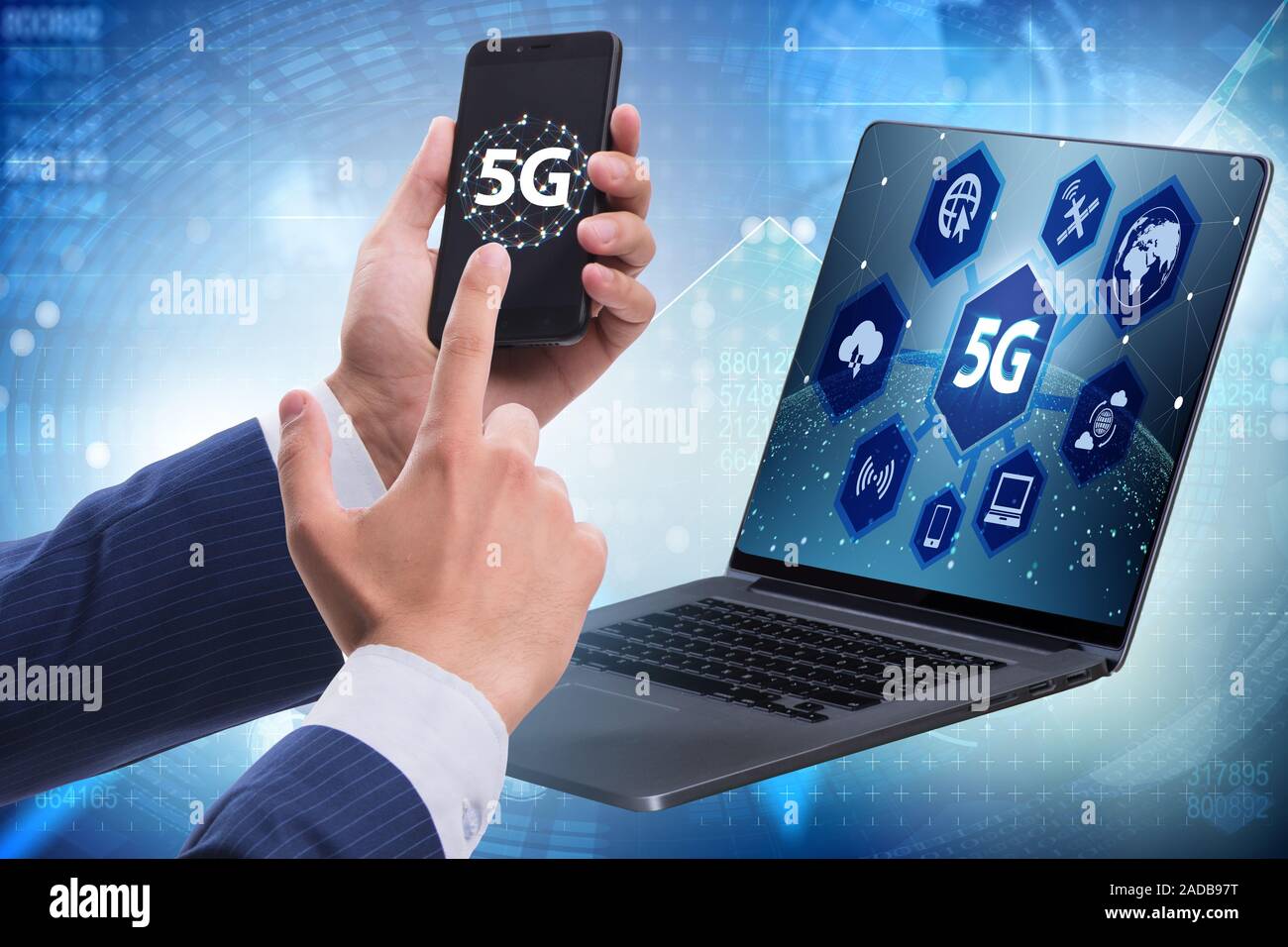 5G mobile technology concept - high internet speed Stock Photo - Alamy