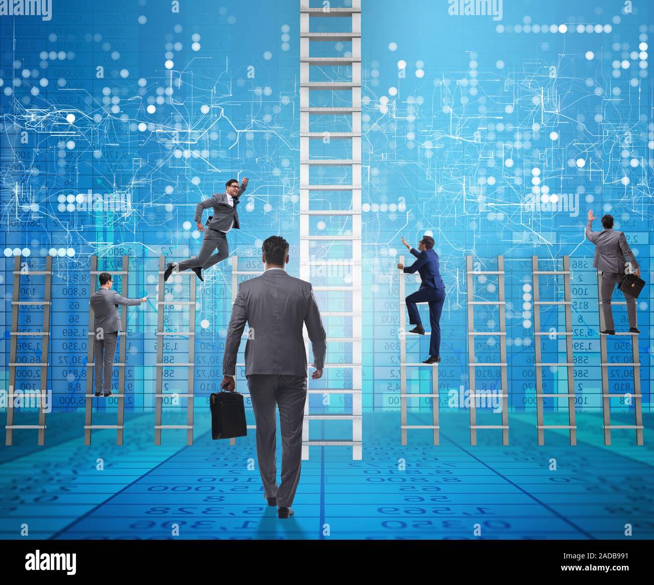 Successful business man beating competition hi-res stock photography ...