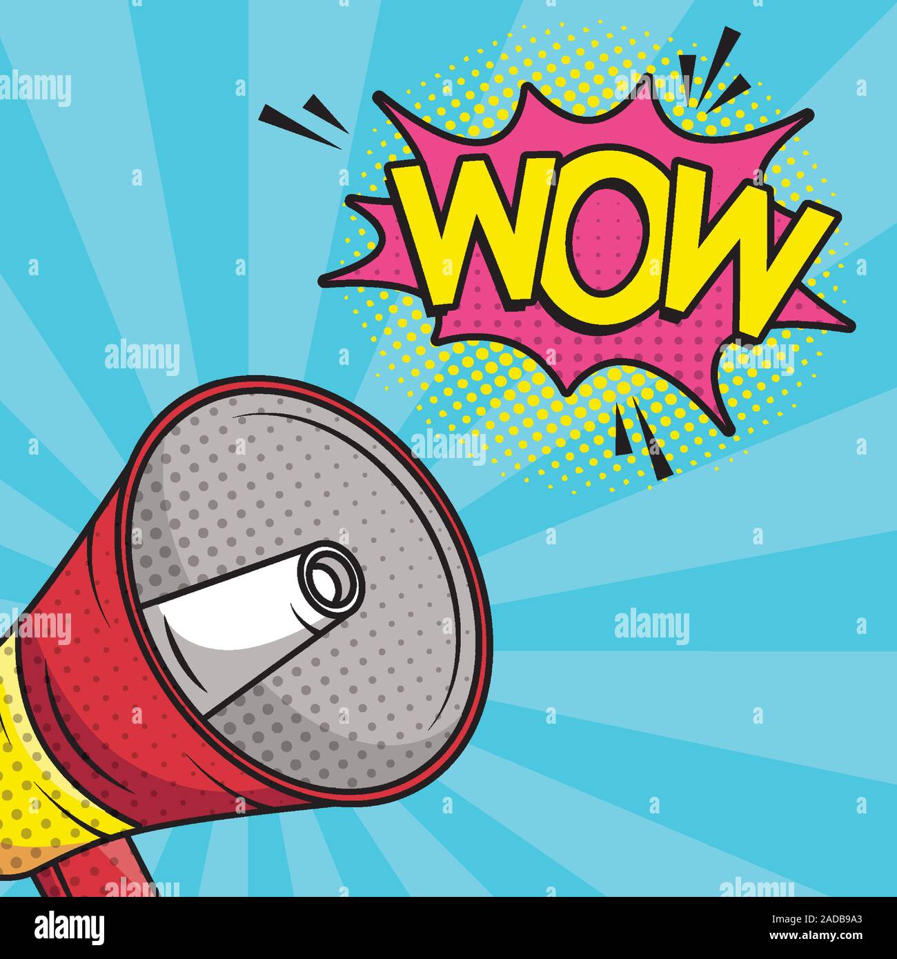 megaphone sound device pop art style Stock Vector Image & Art - Alamy