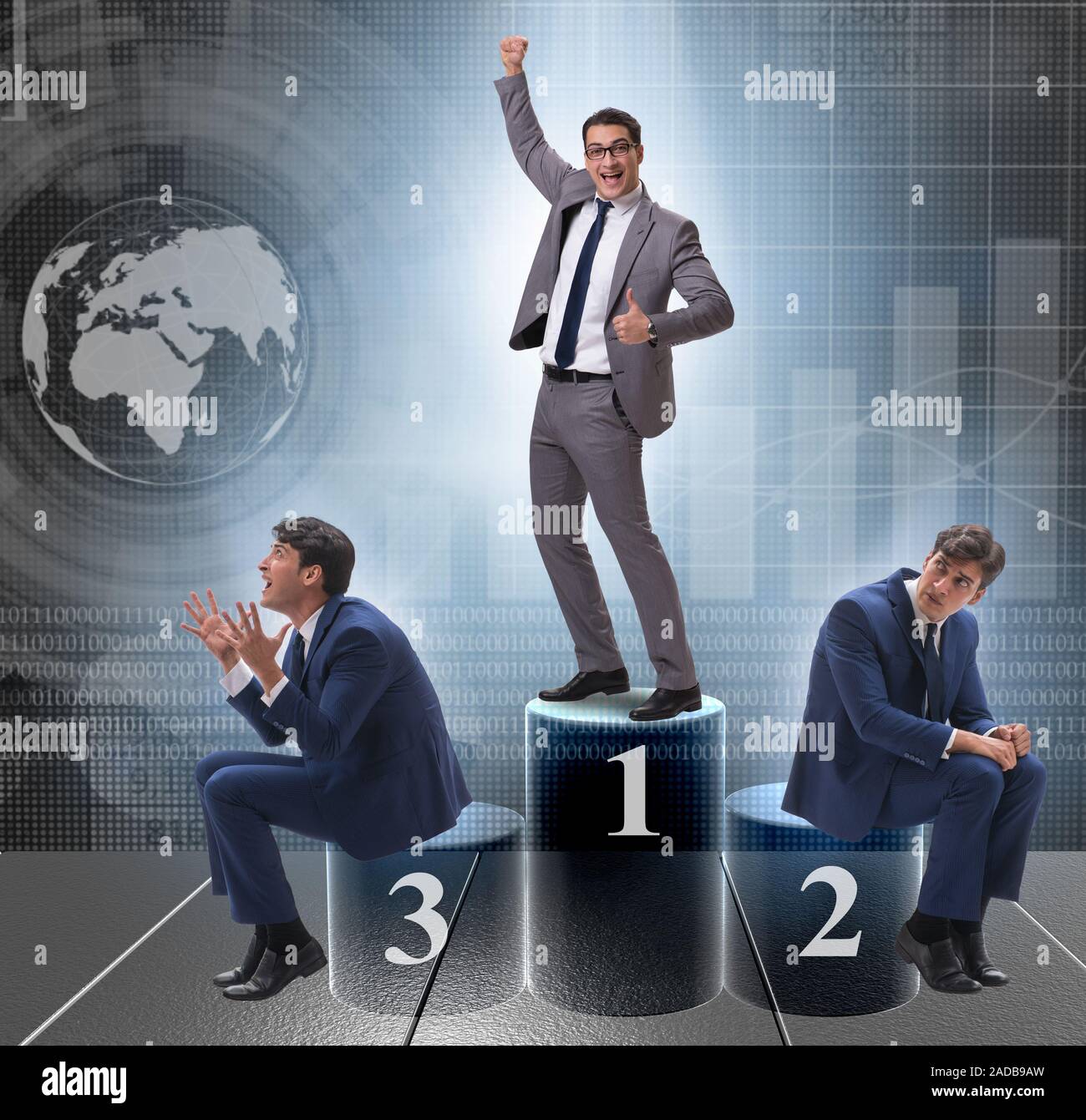 Businessman after successful transaction in business Stock Photo - Alamy