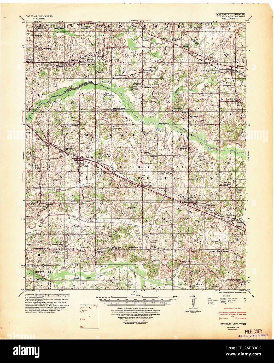 Map of byhalia hi-res stock photography and images - Alamy