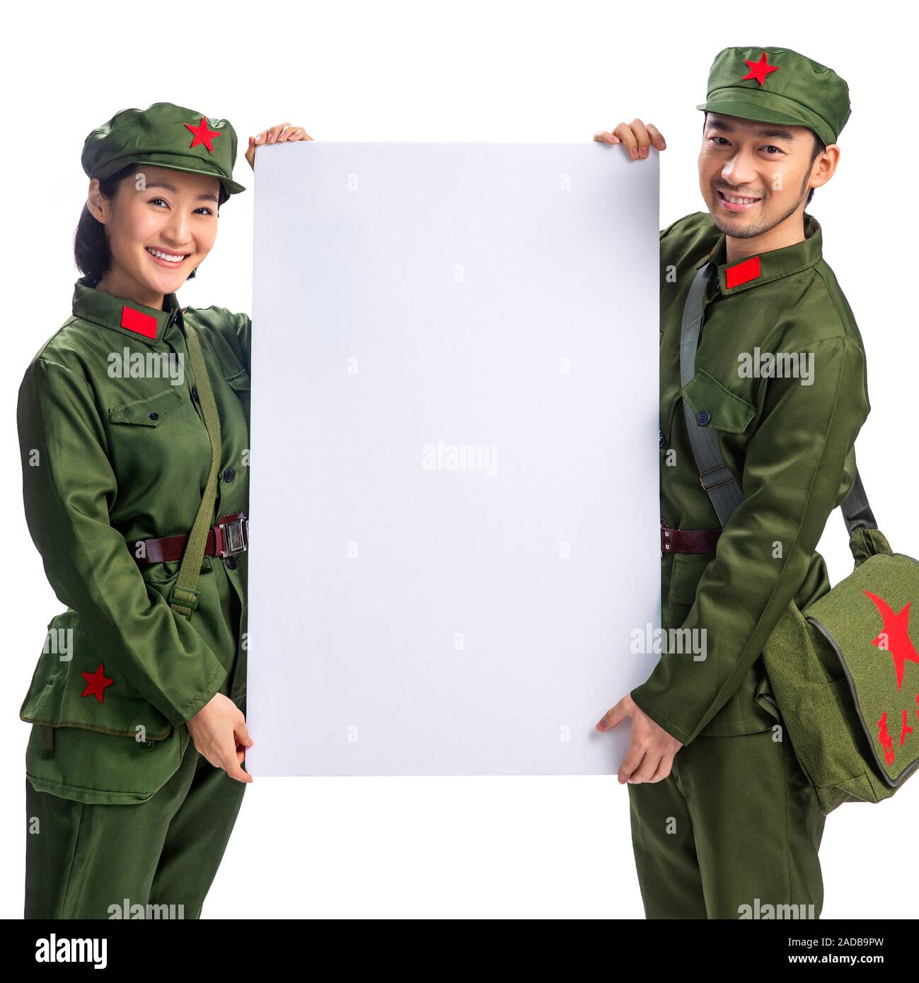 Young couples, in uniform Stock Photo - Alamy