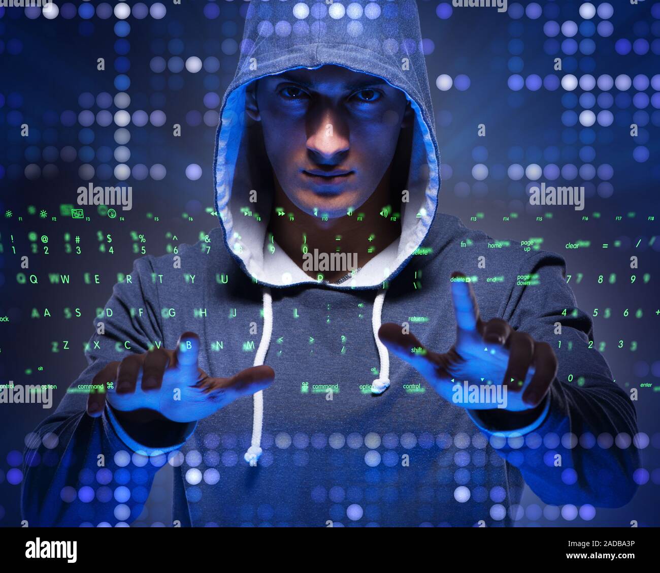 Young hacker in cyber security concept Stock Photo - Alamy