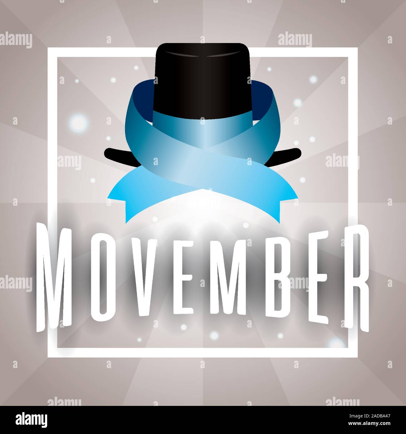 movember celebration card with hat and ribbon Stock Vector Image & Art ...