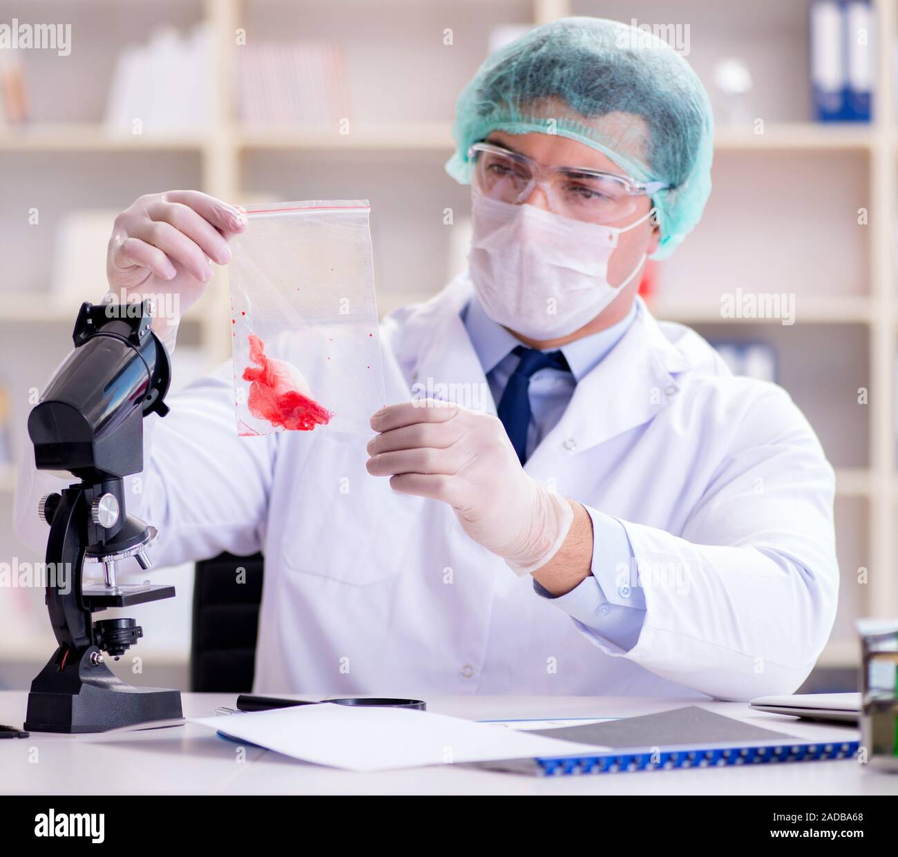 Forensic scientist analysing dna hi-res stock photography and images ...