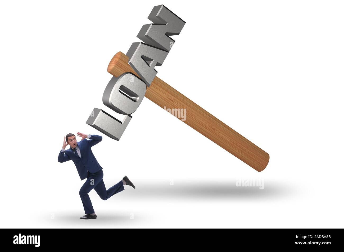 Man under burden loan hi-res stock photography and images - Alamy