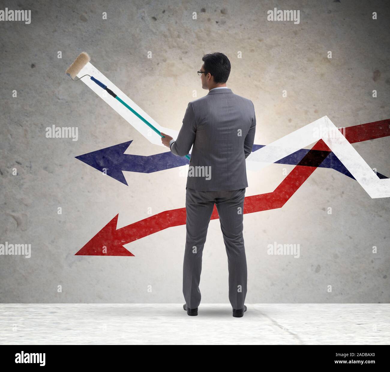 Businessman drawing charts in forecasting concept Stock Photo - Alamy