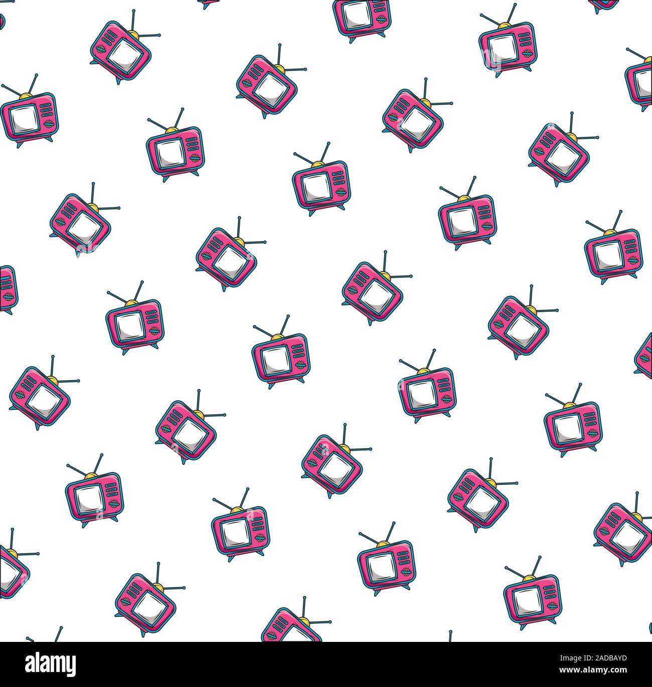 Retro tv pattern Stock Vector Images - Alamy