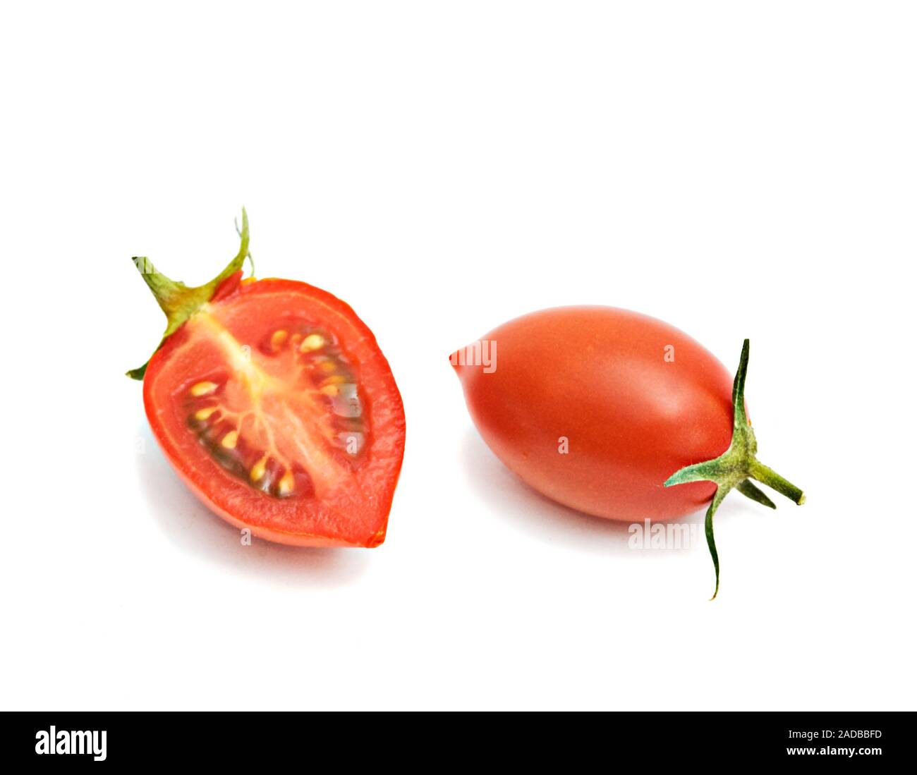 Tomato cross section close up Cut Out Stock Images & Pictures - Alamy