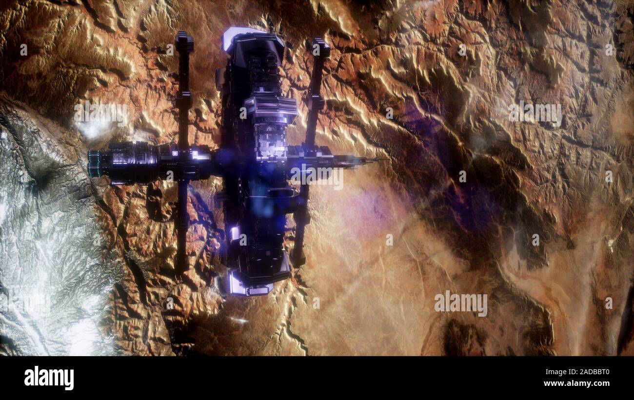 Earth and outer space station iss Stock Photo - Alamy