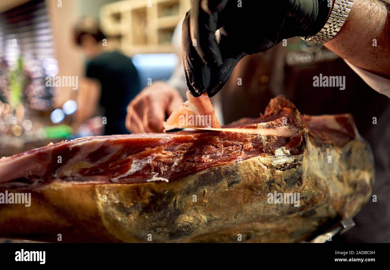 Man eating ham not woman hi-res stock photography and images - Alamy
