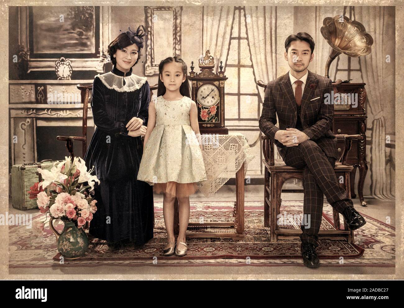 Happy old family photos Stock Photo - Alamy