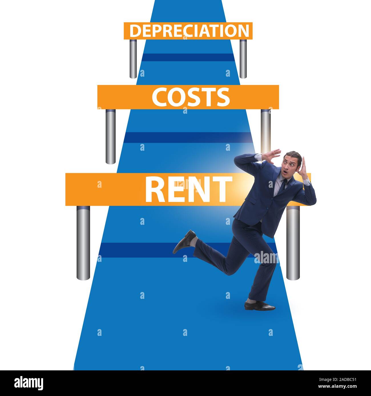 Concept of challenge of running the business Stock Photo - Alamy