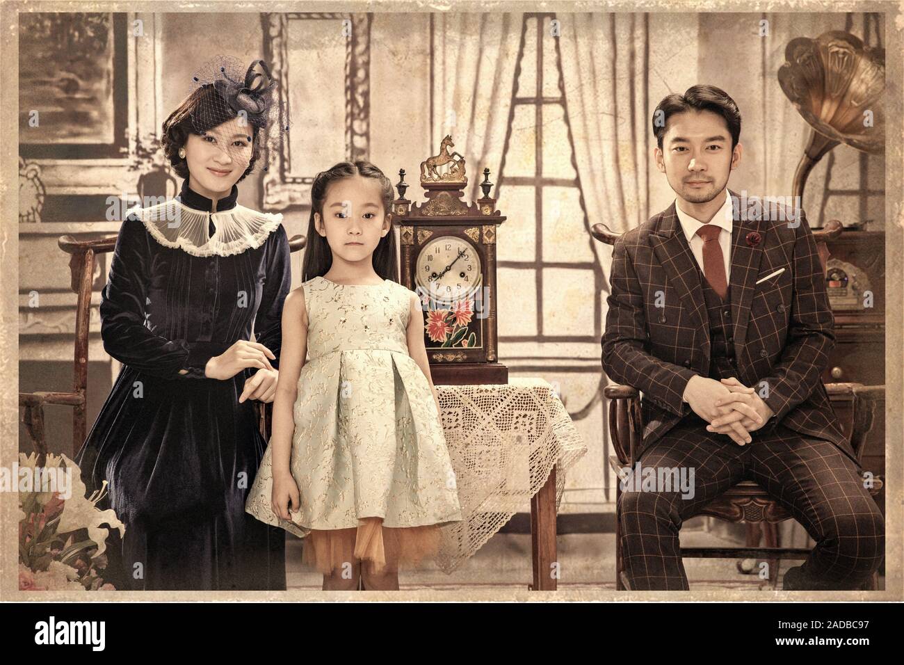 Happy old family photos Stock Photo - Alamy