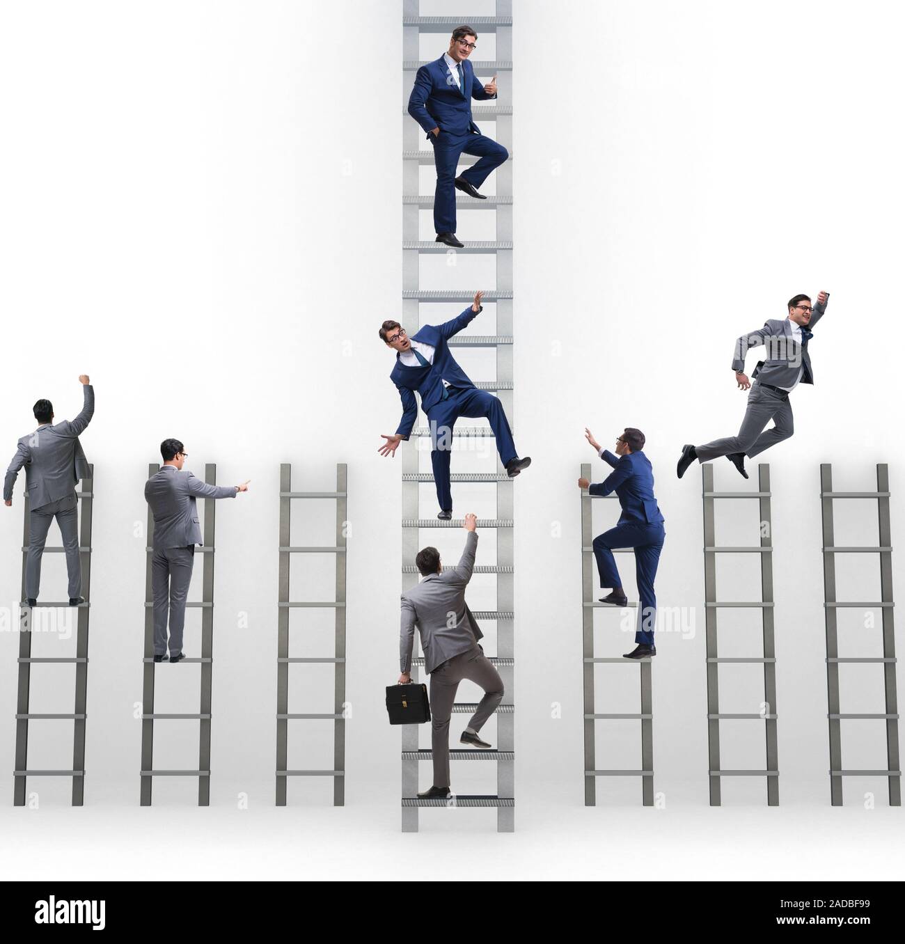 Competition concept with Businessman beating competitors Stock Photo ...