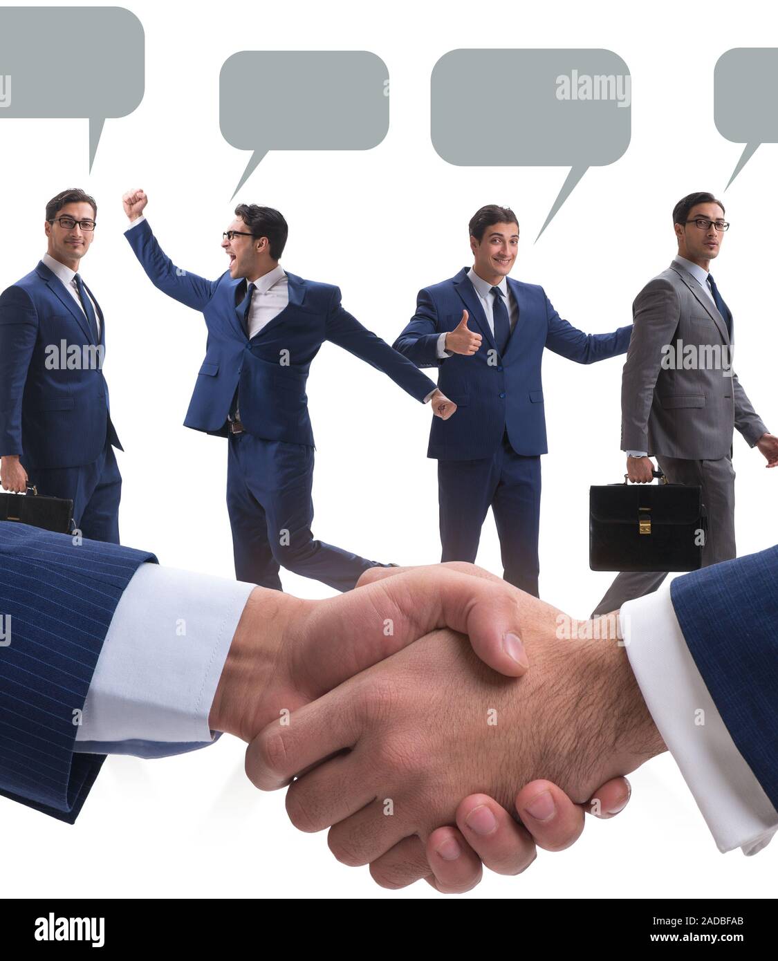 The cooperationa and teamwork concept with handshake Stock Photo - Alamy