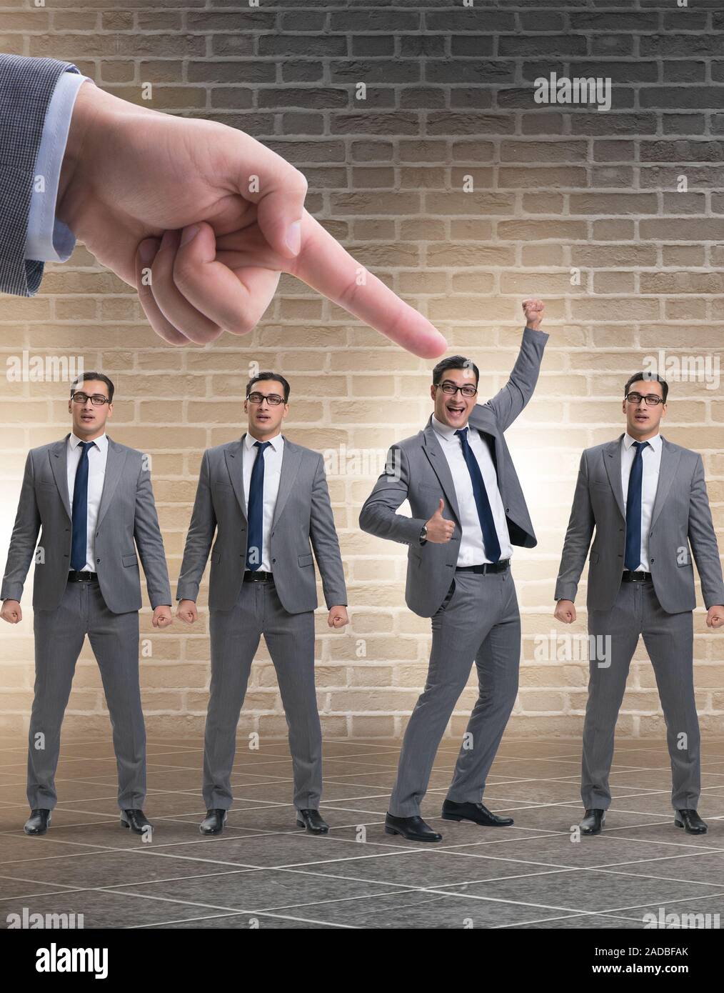 Recruitment and employment concept with selected employee Stock Photo ...