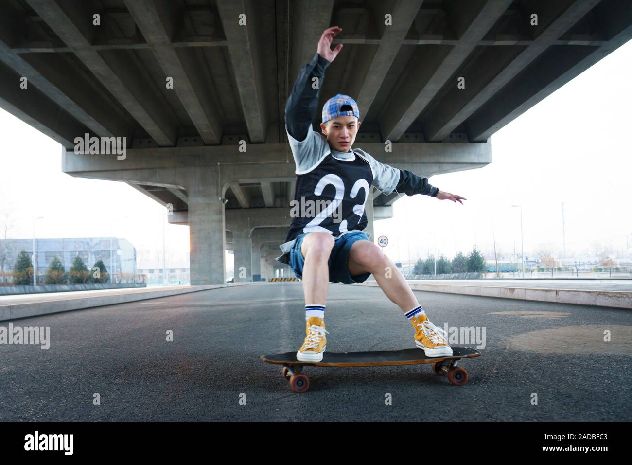 Young people skateboarding Stock Photo - Alamy