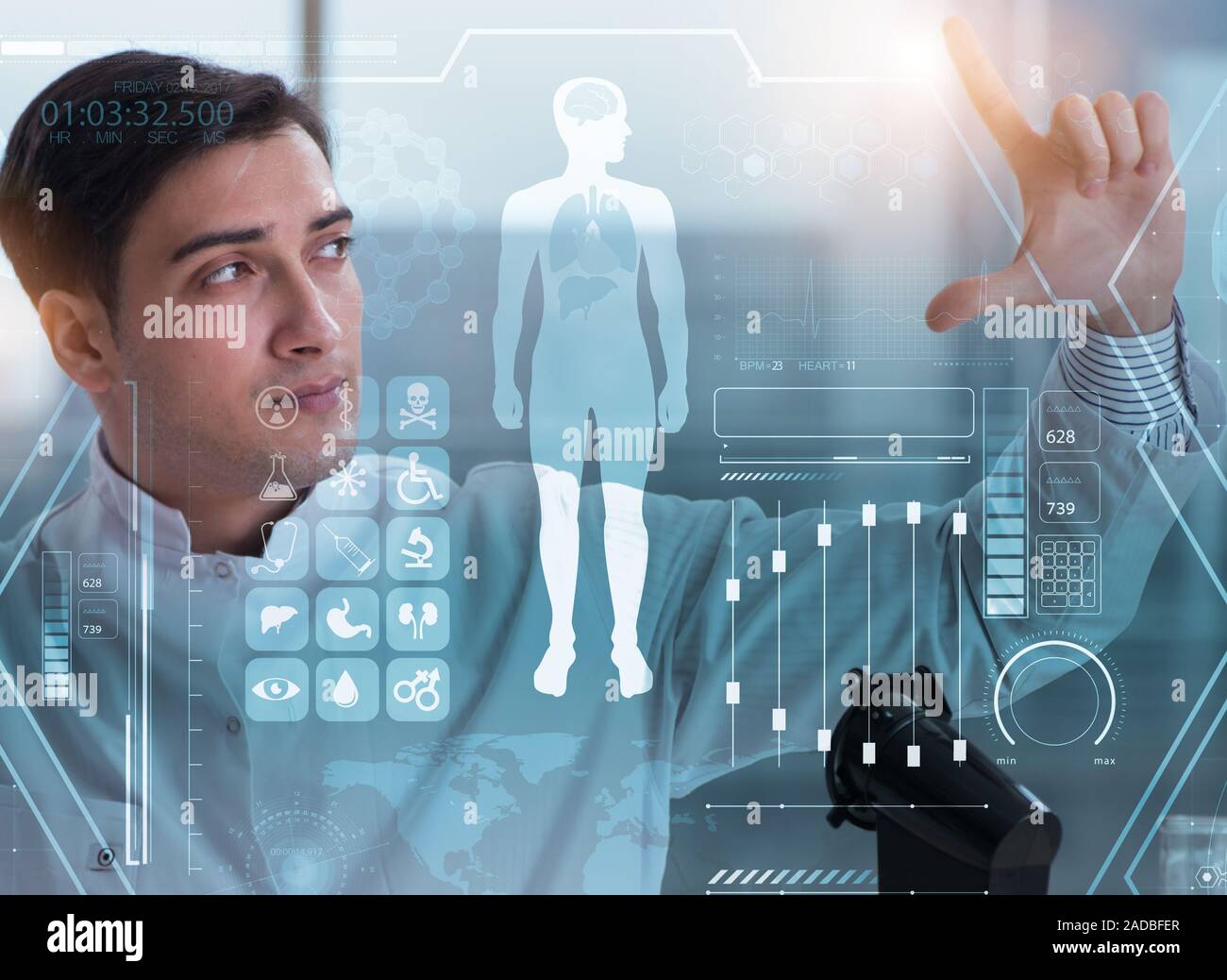 Telemedicine mhealth concept with young doctor Stock Photo - Alamy
