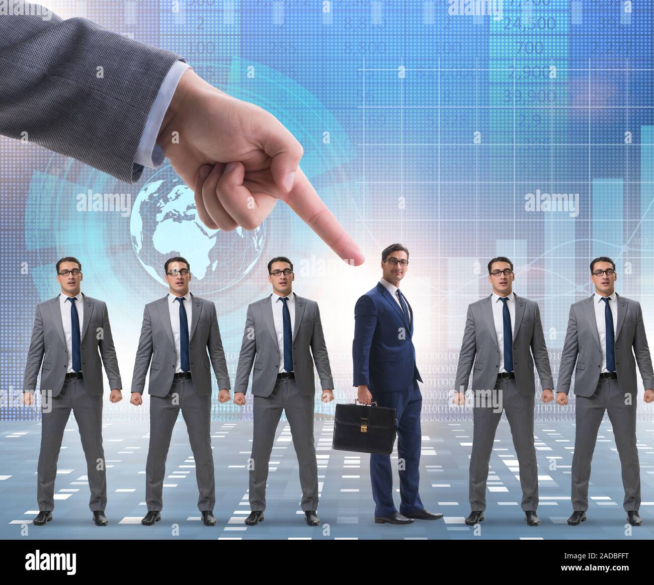 Recruitment and employment concept with selected employee Stock Photo ...
