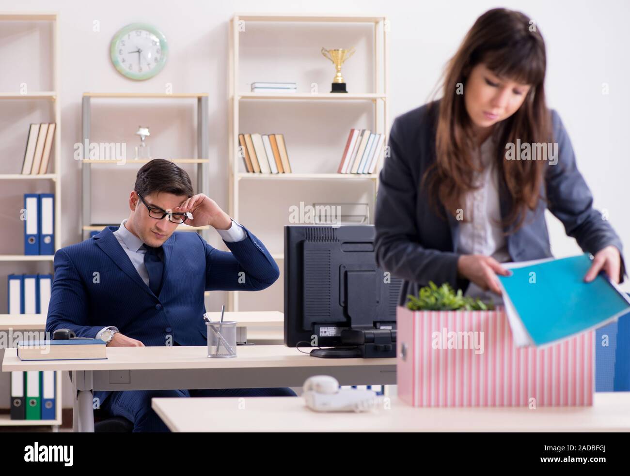 Person being fired office hi-res stock photography and images - Alamy