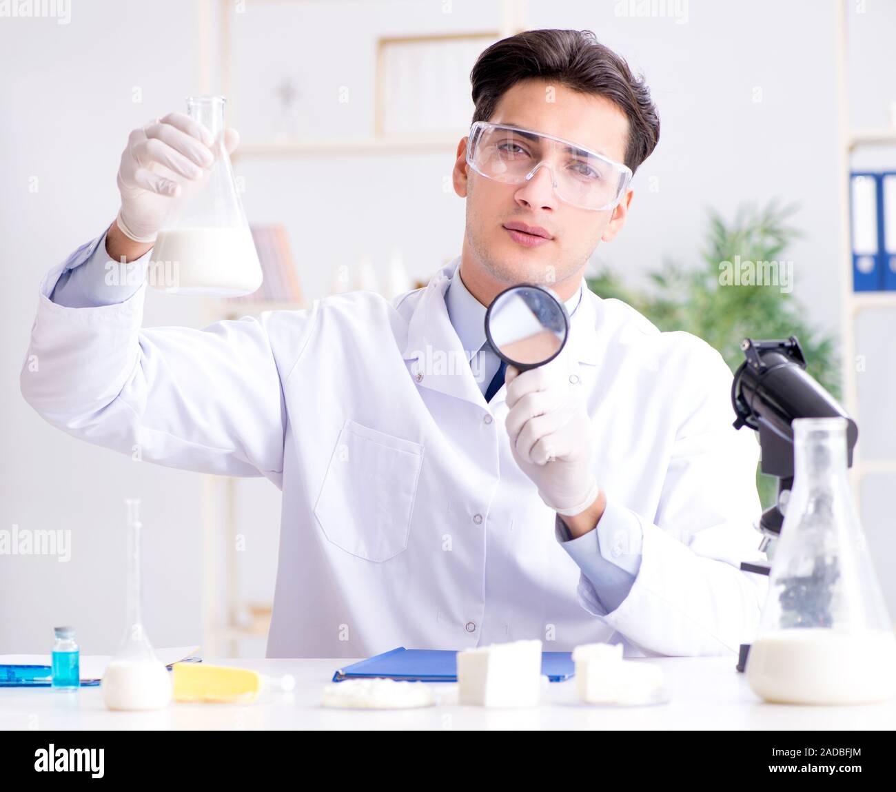 The food scientist testing new stuff in the lab Stock Photo - Alamy