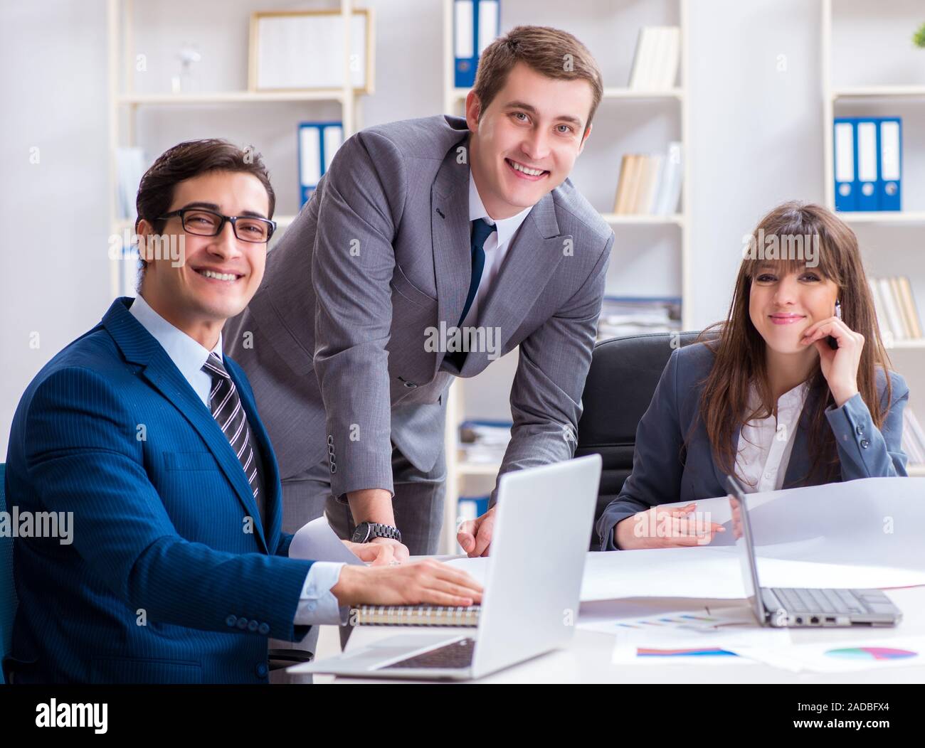 Business meeting with employees in the office Stock Photo - Alamy