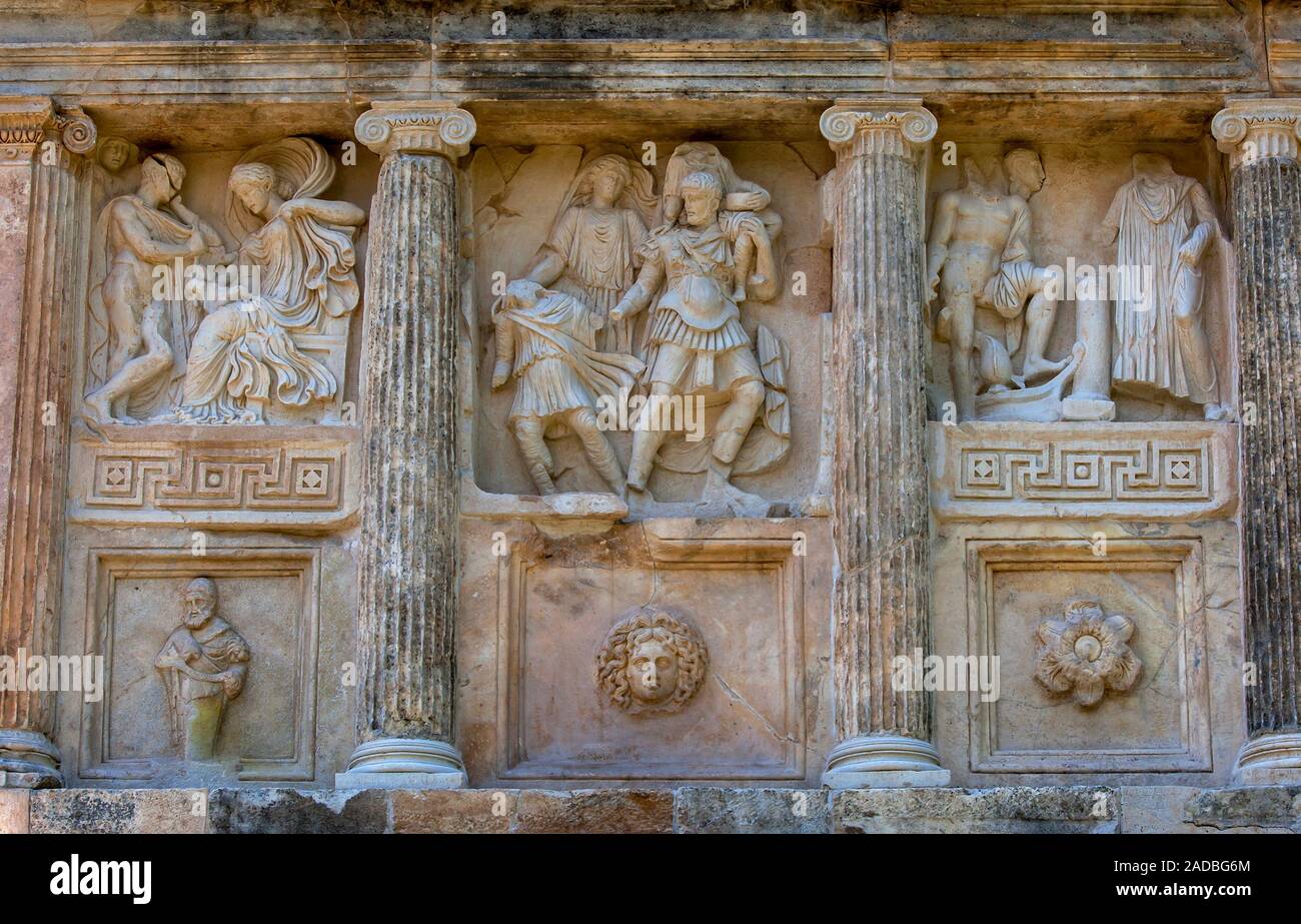 A section of the Sebasteion which was a religious sanctuary dedicated ...