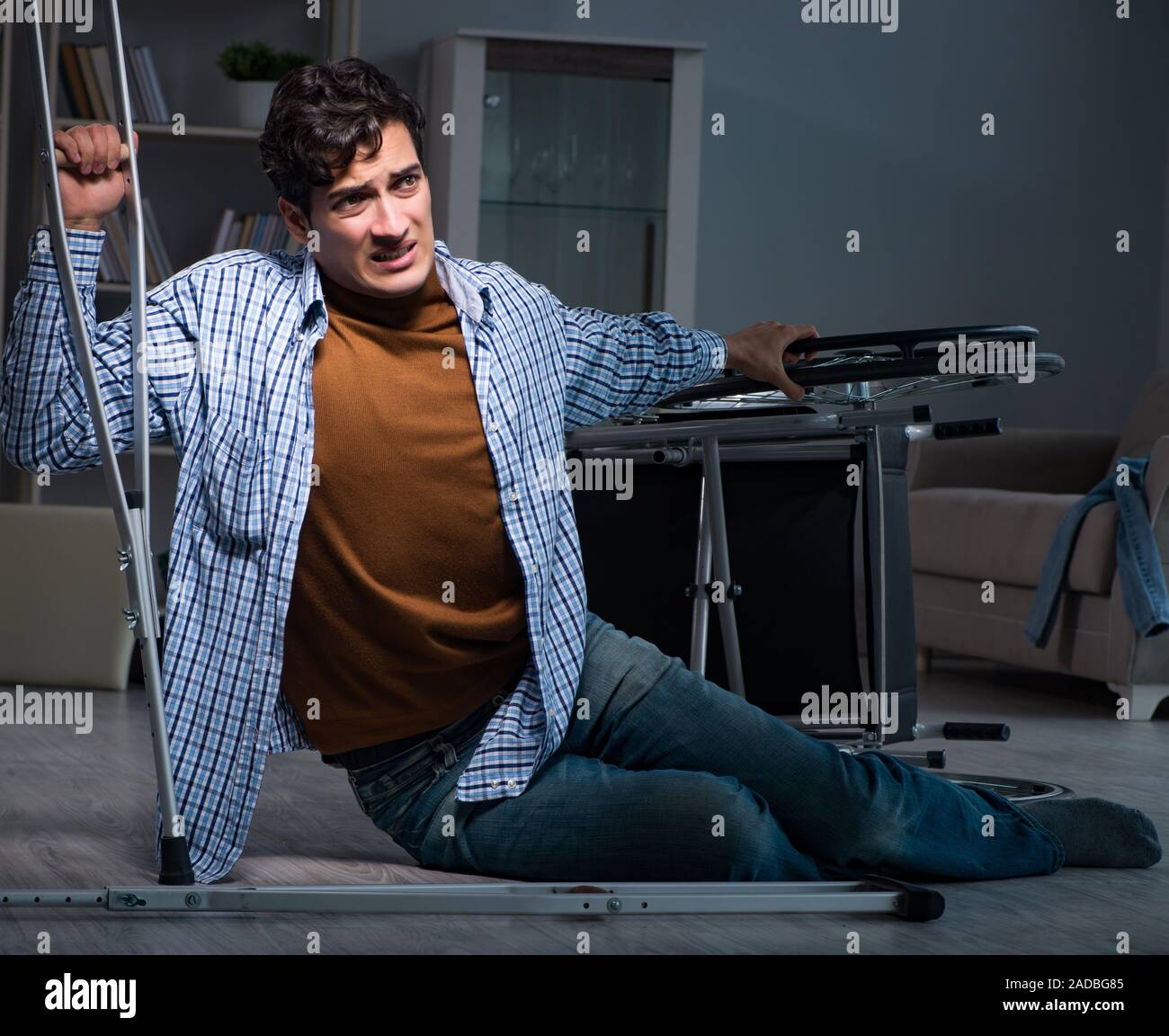 Falling off chair hi-res stock photography and images - Alamy