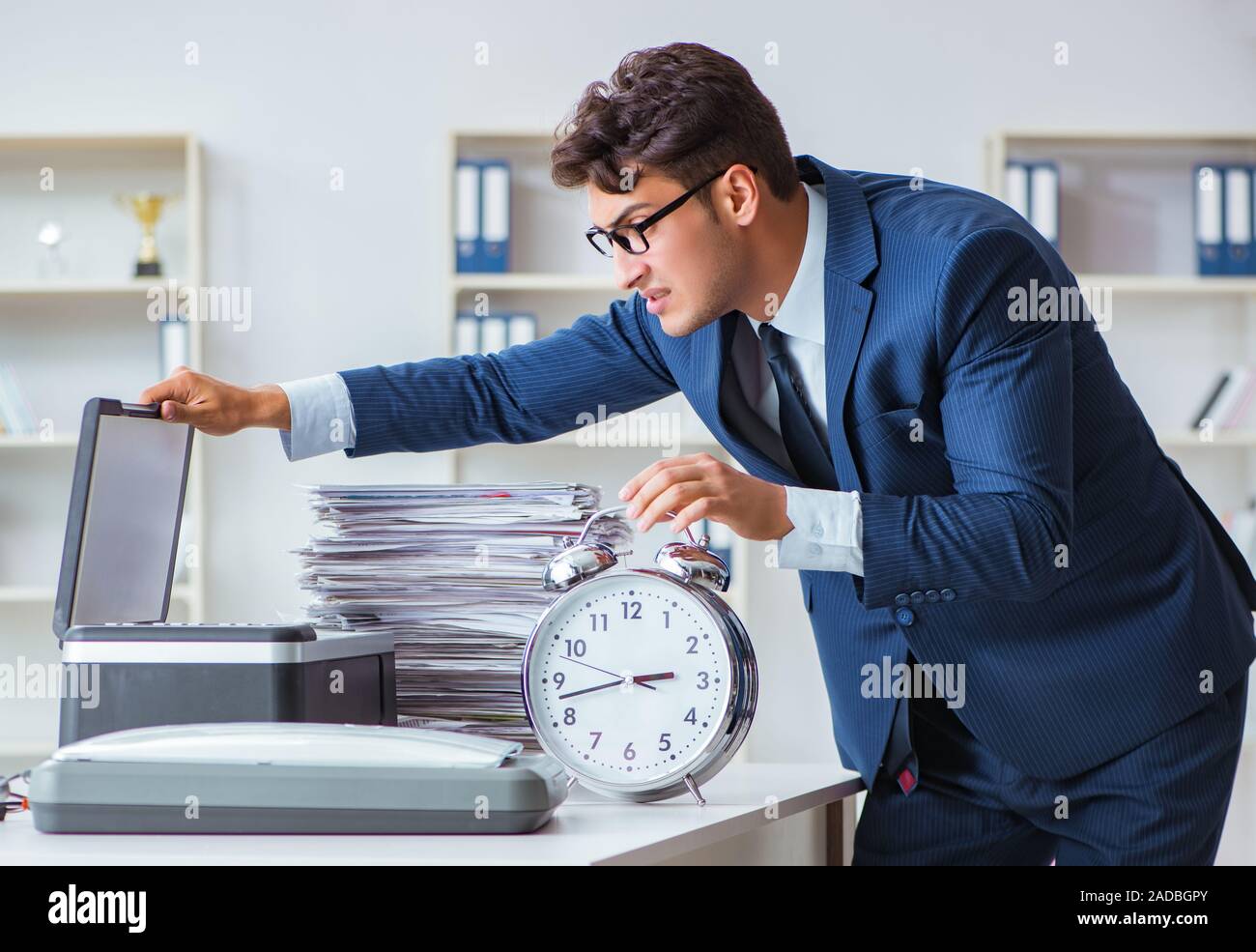 Man making photocopy hi-res stock photography and images - Alamy