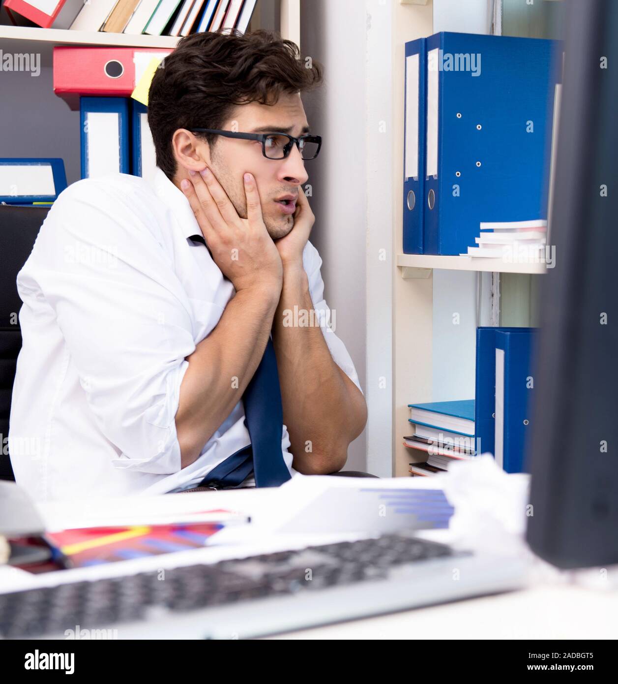 Angry and scary Businessman in the office Stock Photo - Alamy