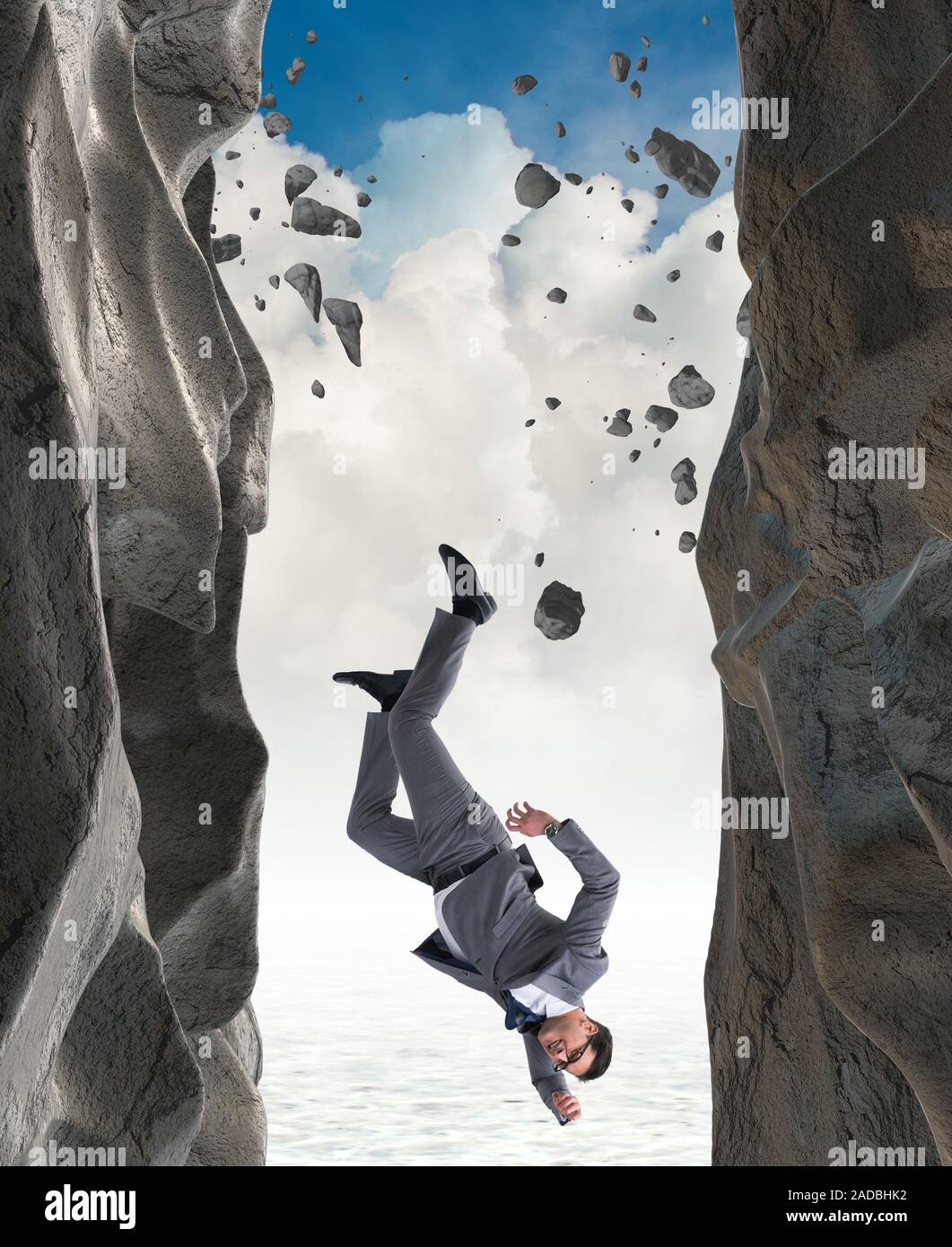 Businessman overcoming challenges in Business concept Stock Photo - Alamy
