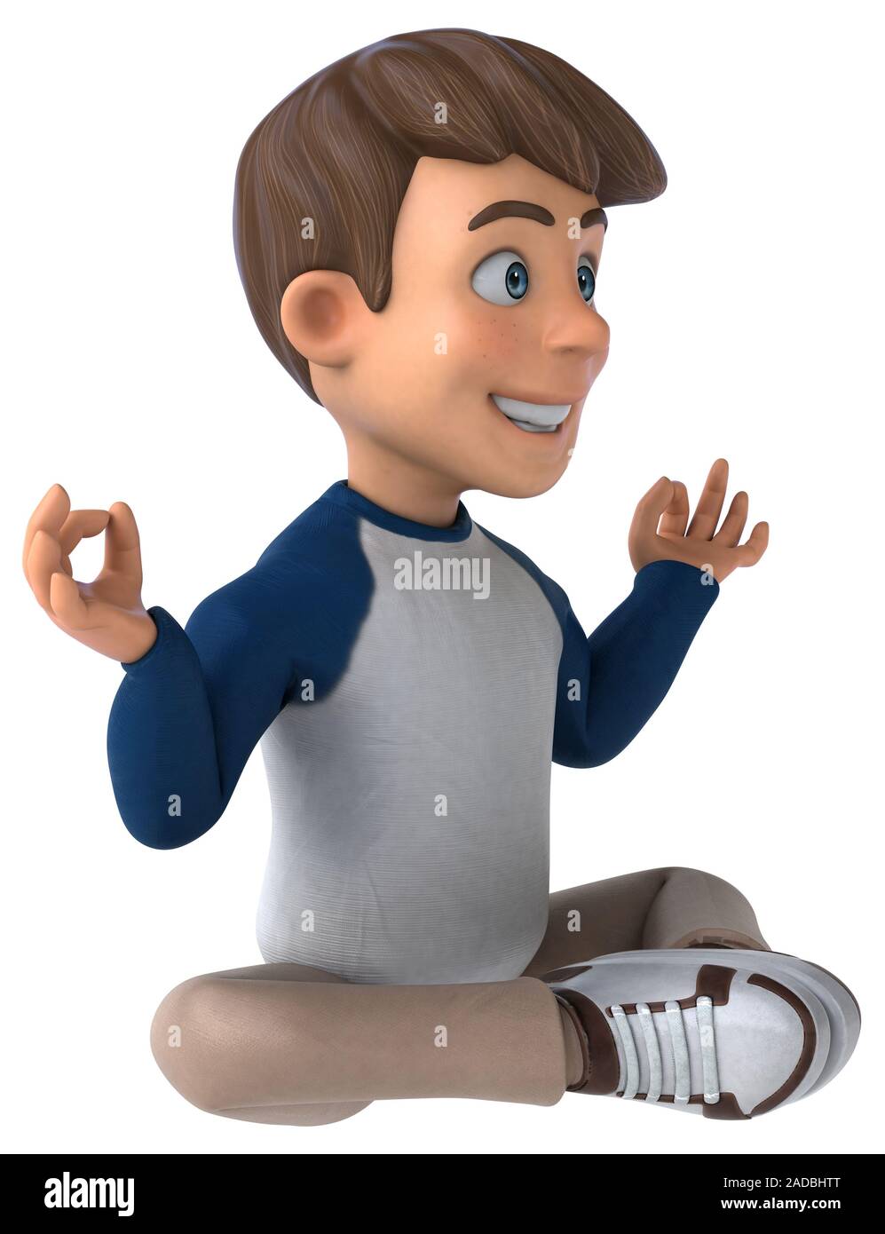 3D cartoon character fun teenager Stock Photo - Alamy