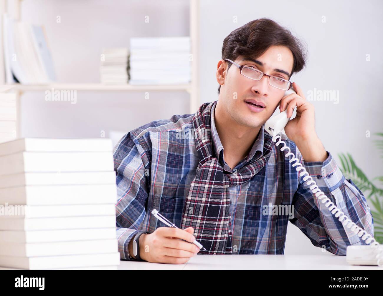 Male journalist book signing hi-res stock photography and images - Alamy