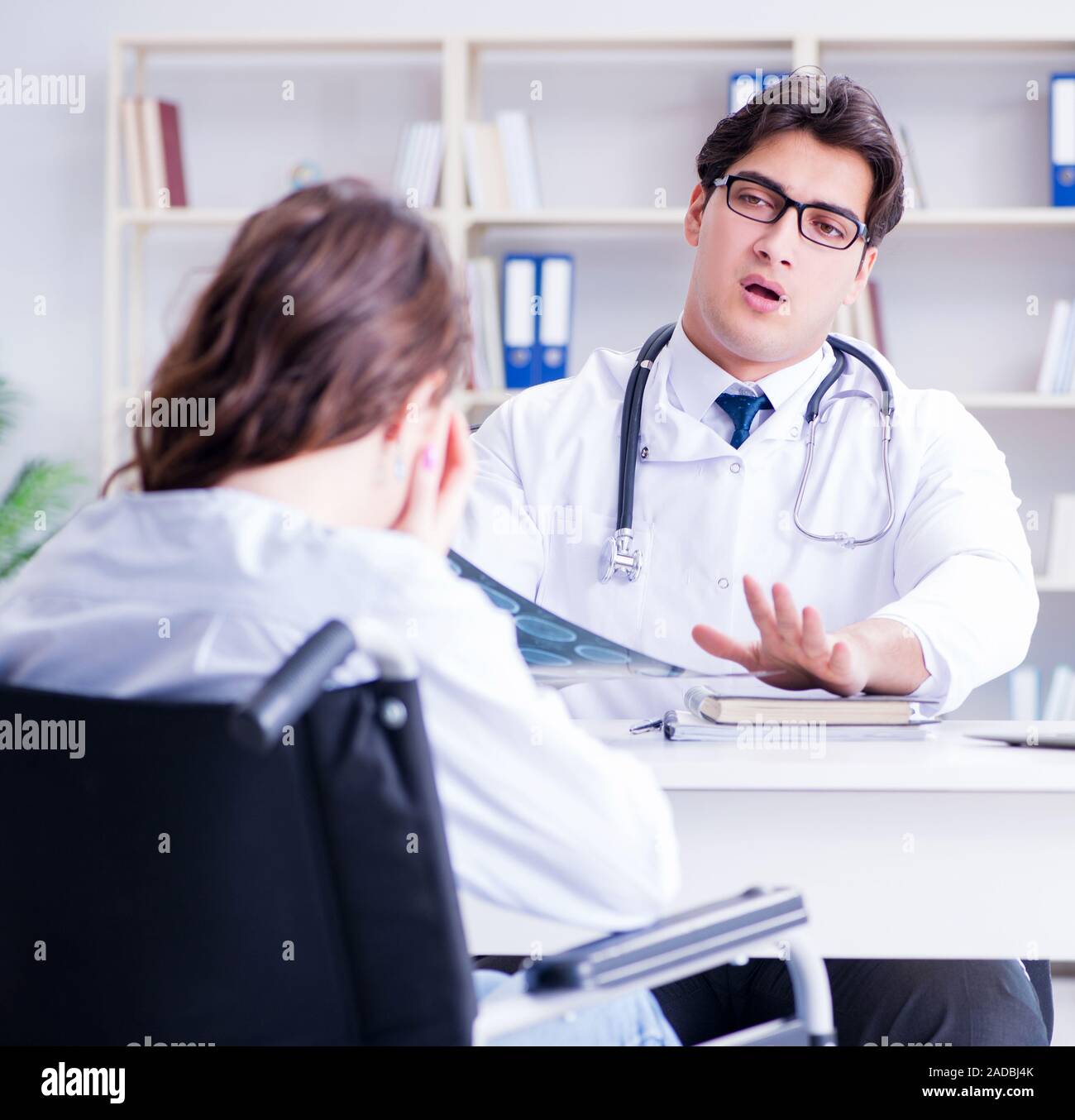 Doctor sharing discouraging lab test results to patient Stock Photo - Alamy