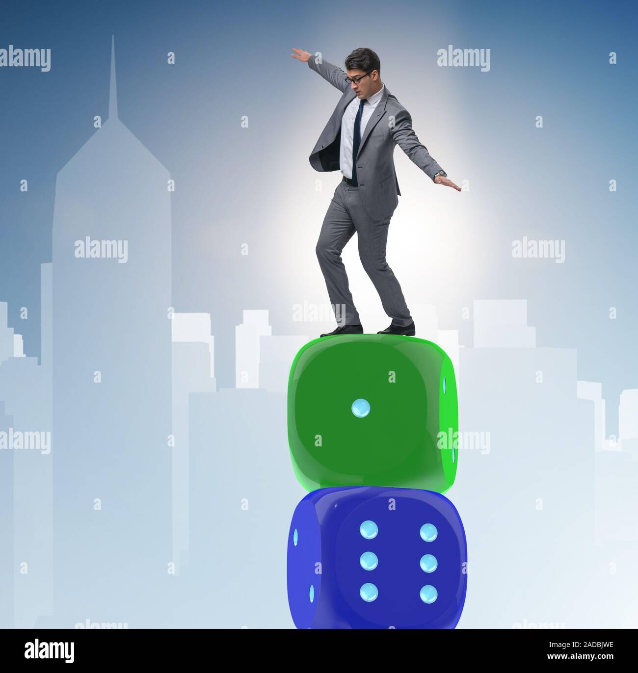 Businessman throwing dice hi-res stock photography and images - Alamy
