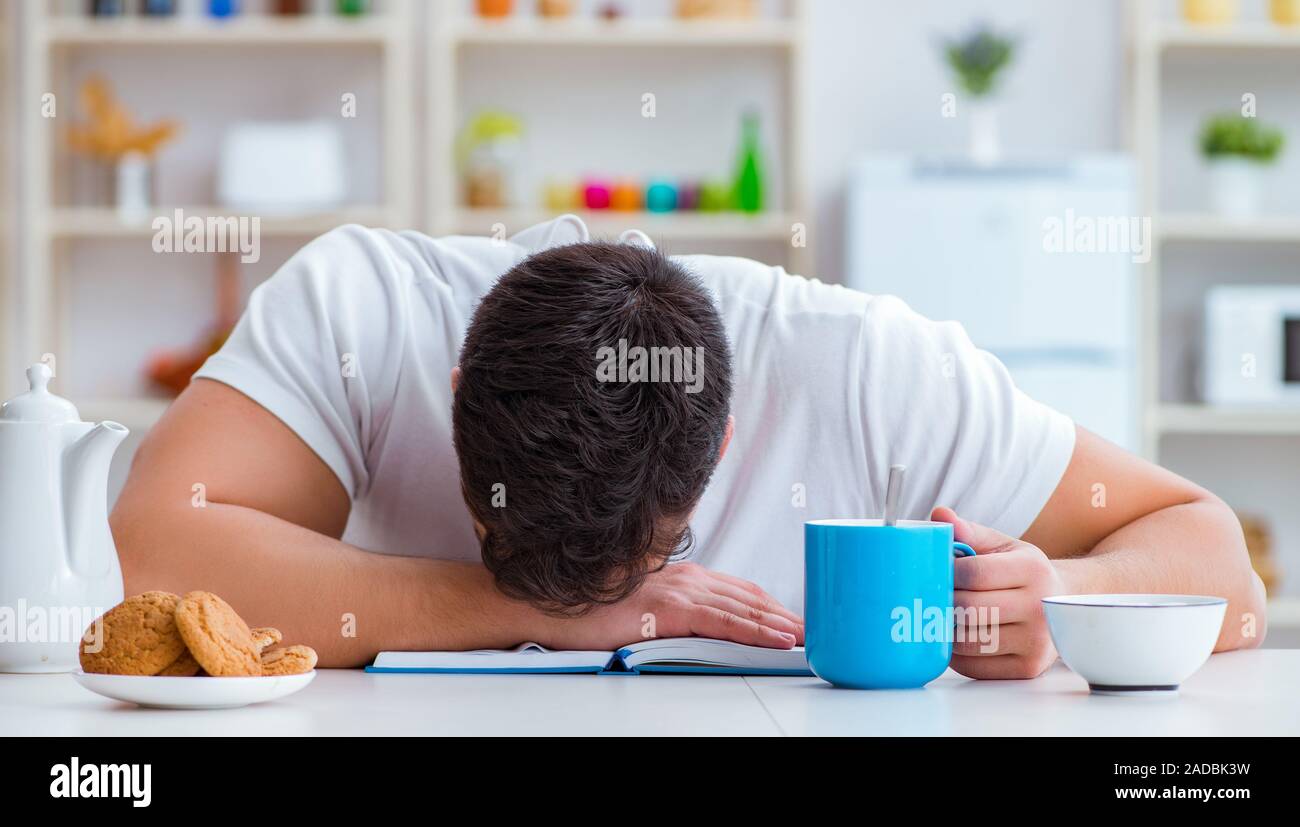 Man falling asleep during hi-res stock photography and images - Alamy