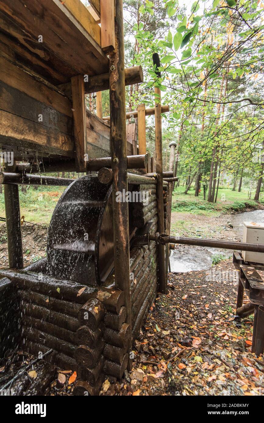 Rustic watermill with wheel Stock Photo - Alamy