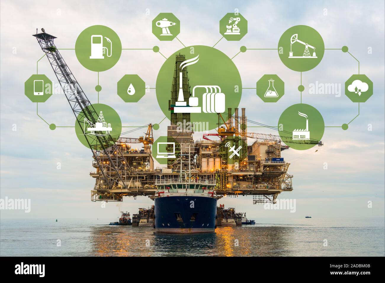 Concept of automation in oil and gas industry Stock Photo - Alamy