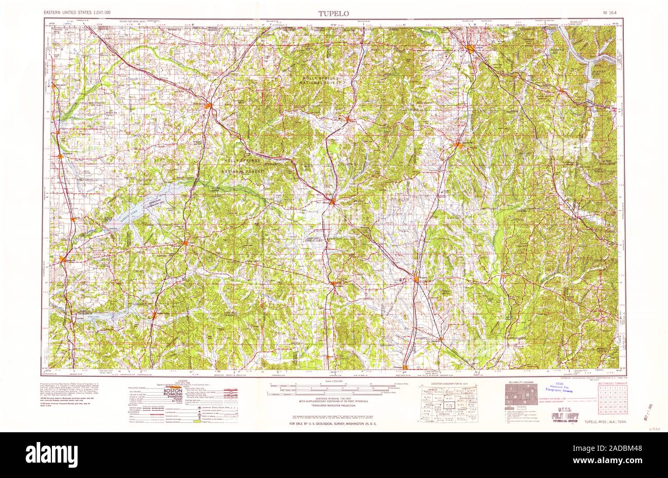Map of tupelo hi-res stock photography and images - Alamy