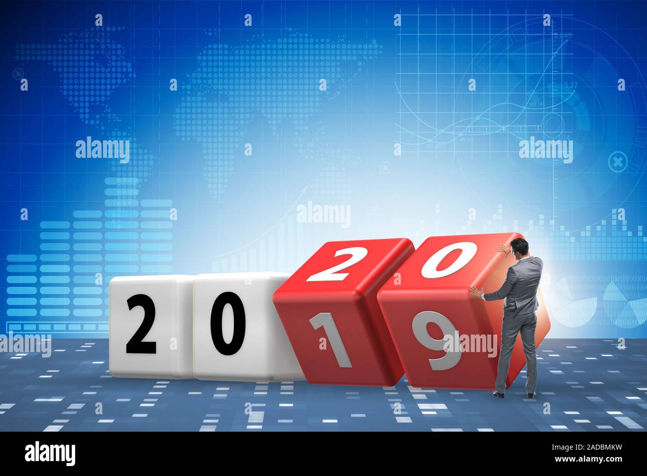 Concept of changing year from 2019 to 2020 Stock Photo - Alamy