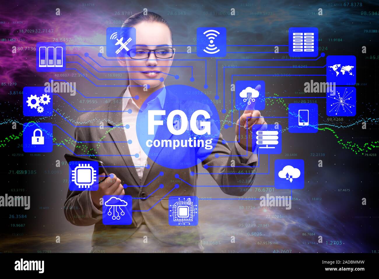 Fog and edge cloud computing concept Stock Photo - Alamy