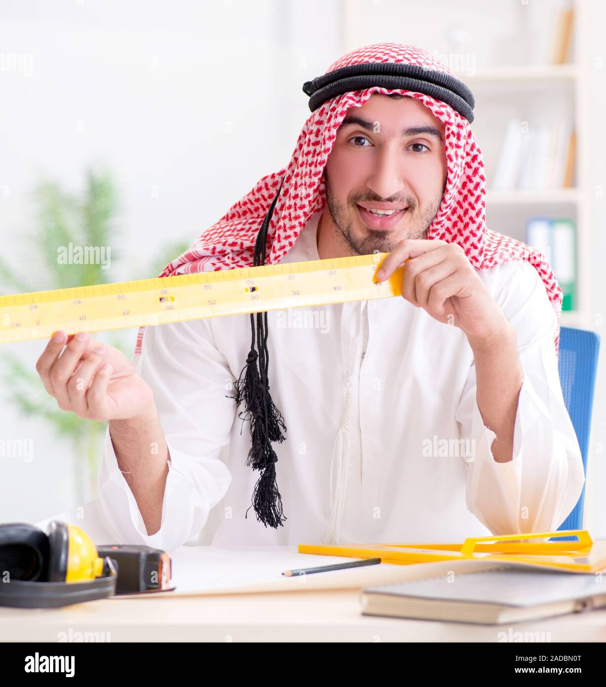 Arab engineer working on new project Stock Photo - Alamy