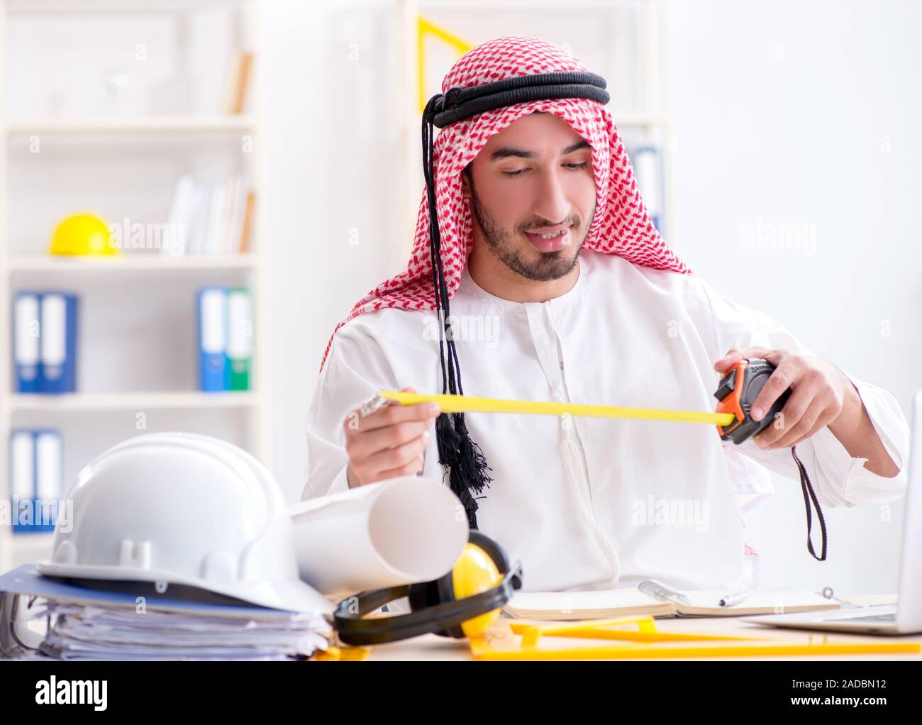 Arab engineer working on new project Stock Photo - Alamy