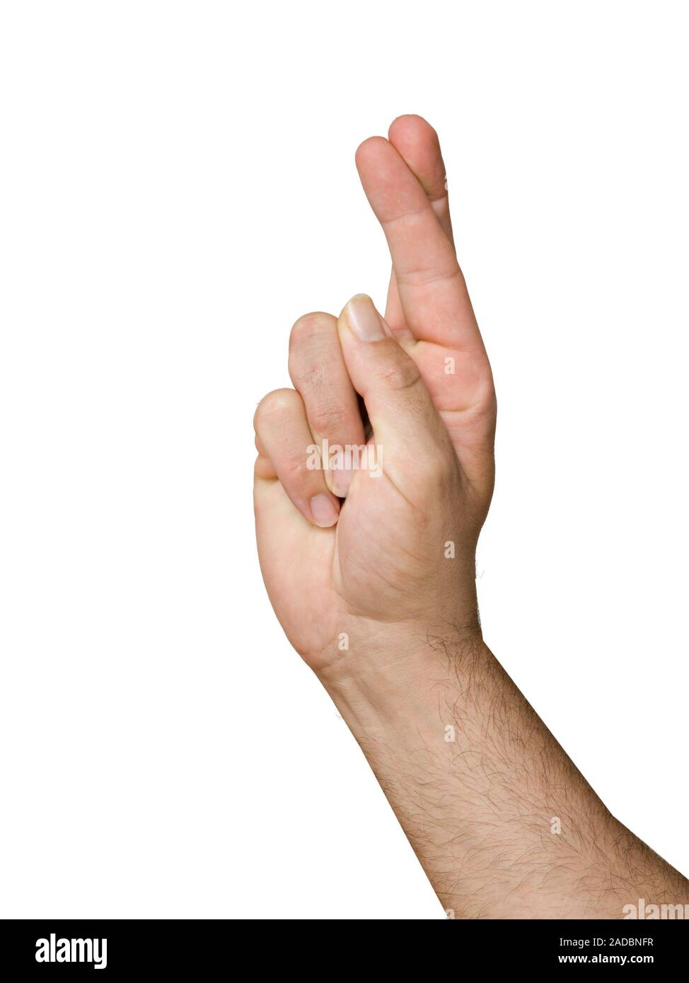 Crossed fingers symbolizing good luck Stock Photo - Alamy