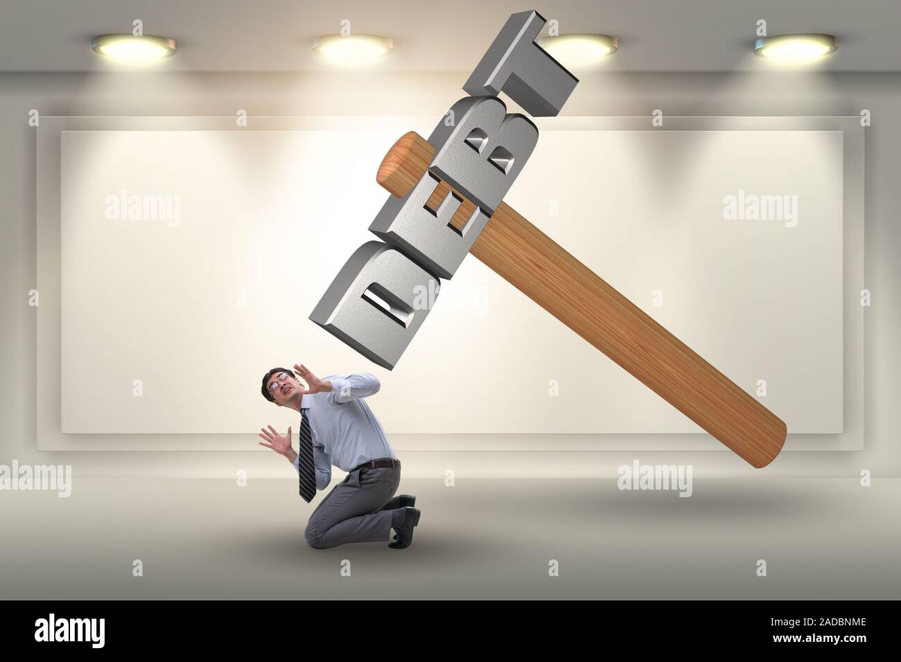 Man under burden loan hi-res stock photography and images - Alamy