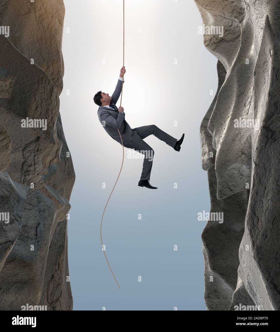 Businessman overcoming challenges in Business concept Stock Photo - Alamy